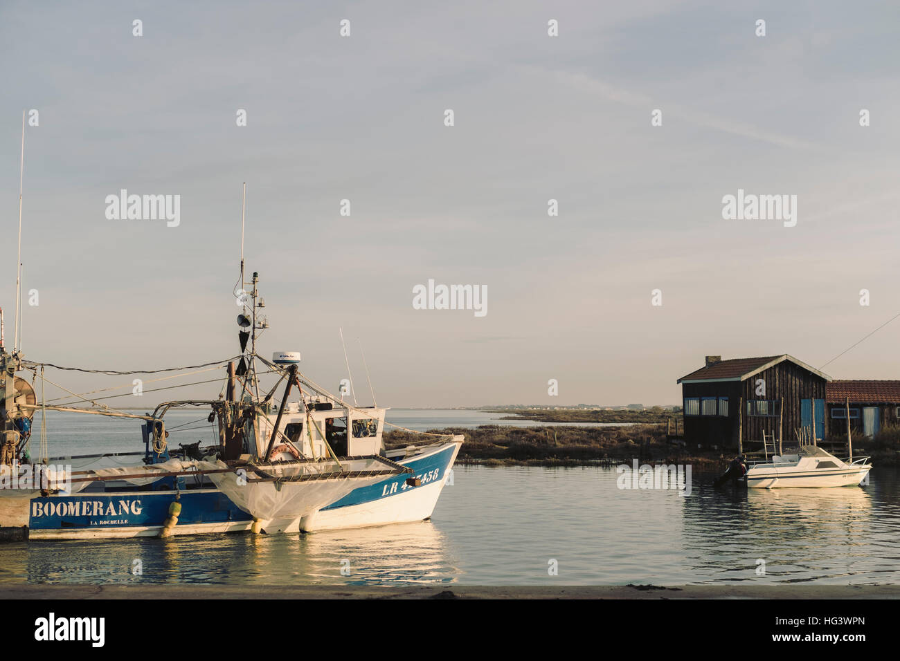 Boat on river fisher hi-res stock photography and images - Alamy