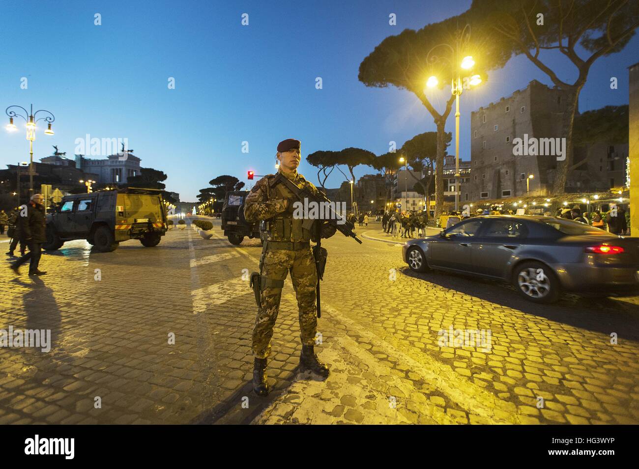 Anti-terrorism prevention measures in Rome in anticipation of the new ...