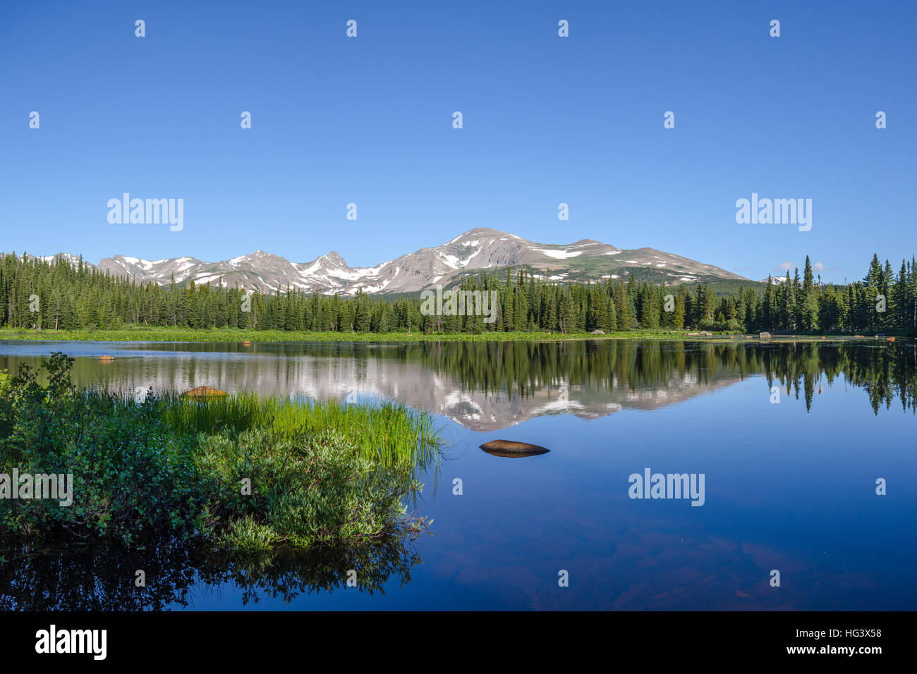 Red Rock Lake In the Indian Peaks Wilderness Area of Colorado Stock ...