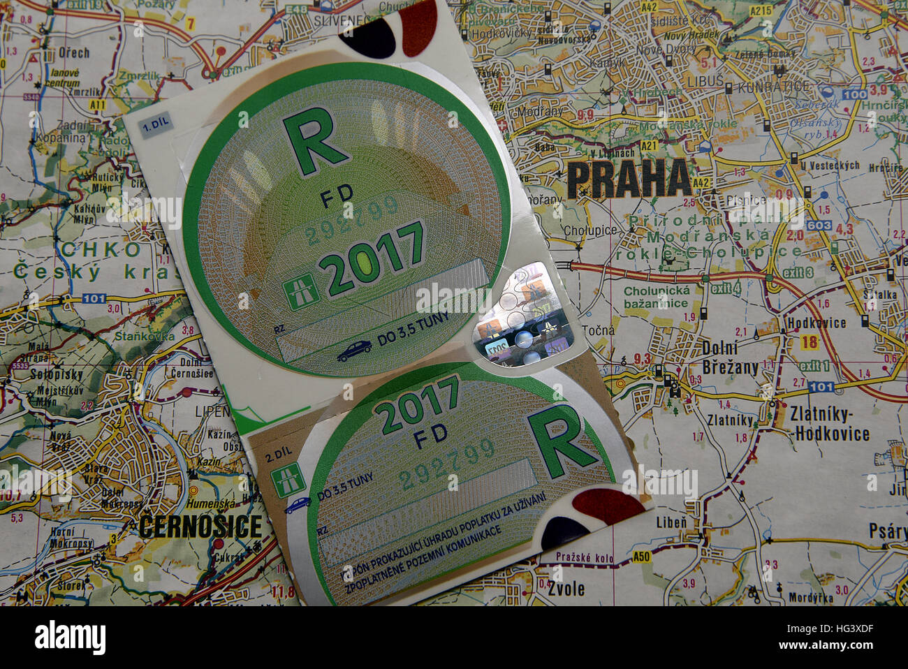 Czech Highway Vignette, 2017 Stock Photo - Alamy