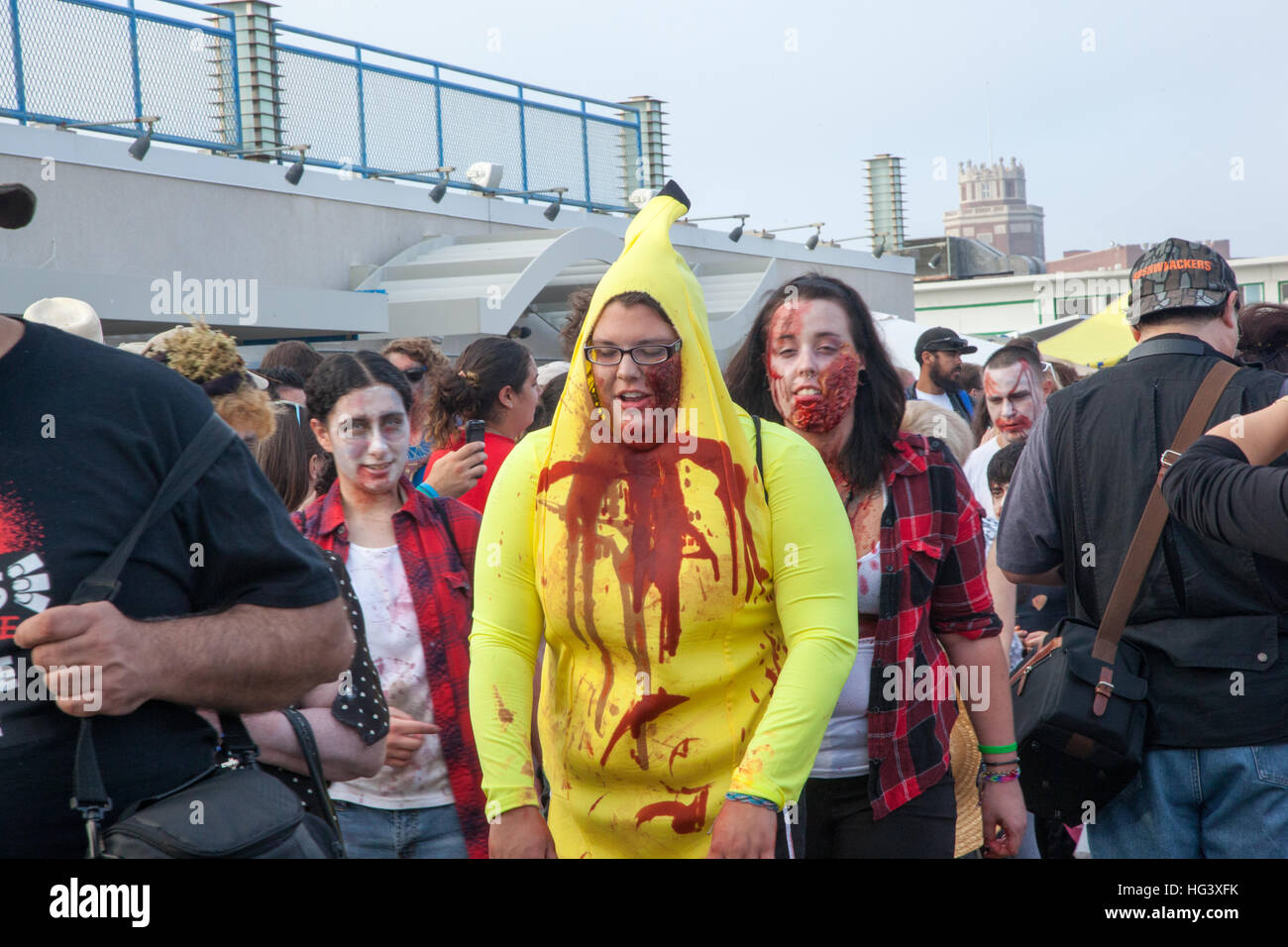 Zombies walk on the boardwalk and through the streets of Asbury Park ...