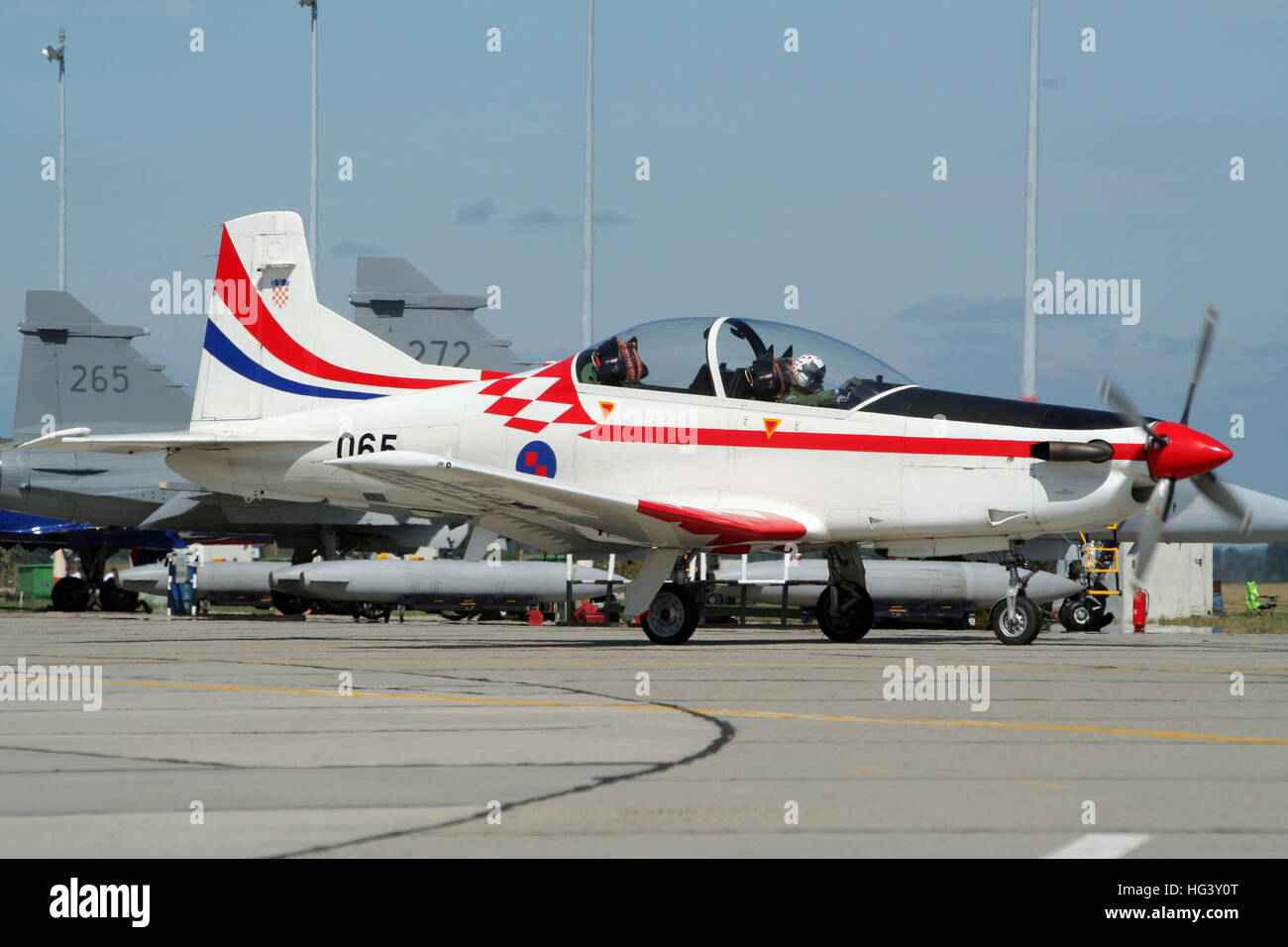 Croatian Air Force Pilatus PC-9 trainer plane Stock Photo - Alamy
