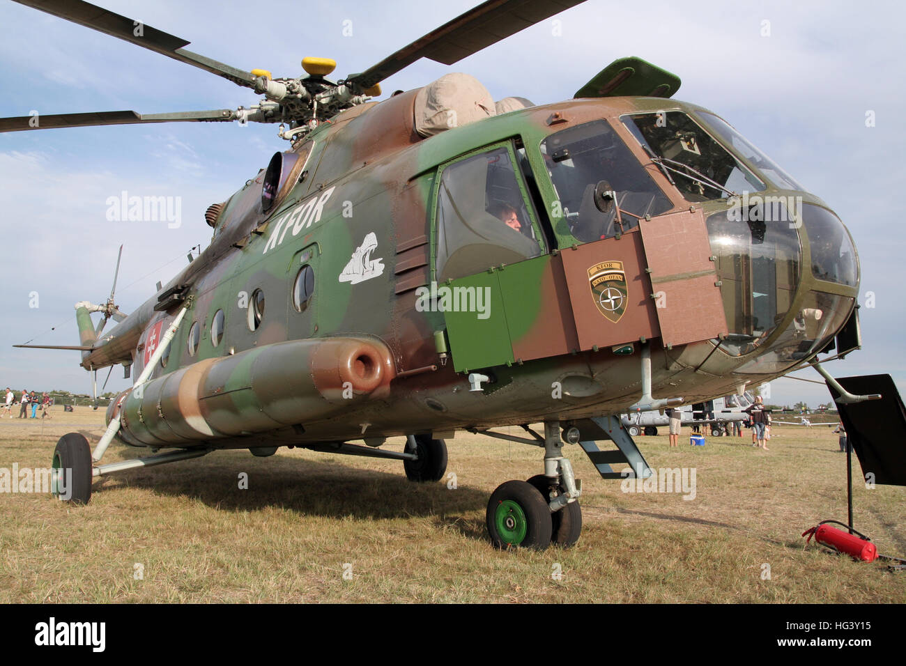 Slovak Air Force Mi-17 helicopter with KFOR mission marks Stock Photo ...