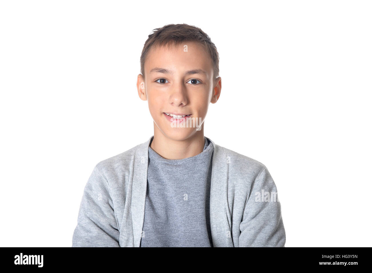 Smiling teen boy Stock Photo - Alamy