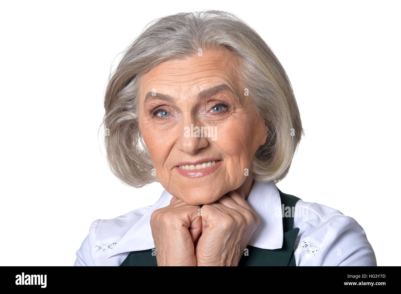 Smiling senior woman Stock Photo - Alamy