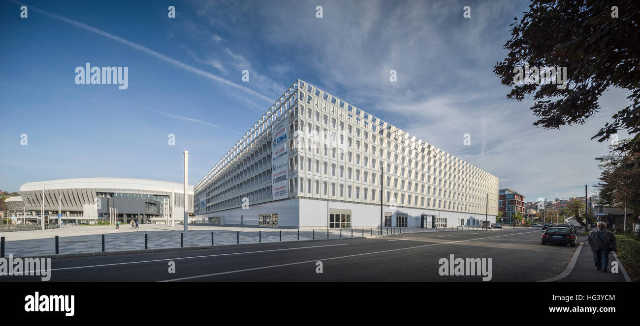 Multifunctional Sports Hall, Cluj-Napoca, Romania. Exterior view Stock ...