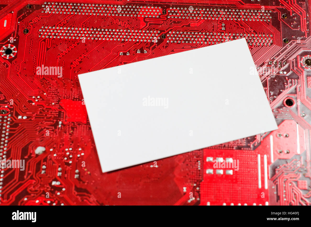 Red old dirty computer circuit board Stock Photo - Alamy