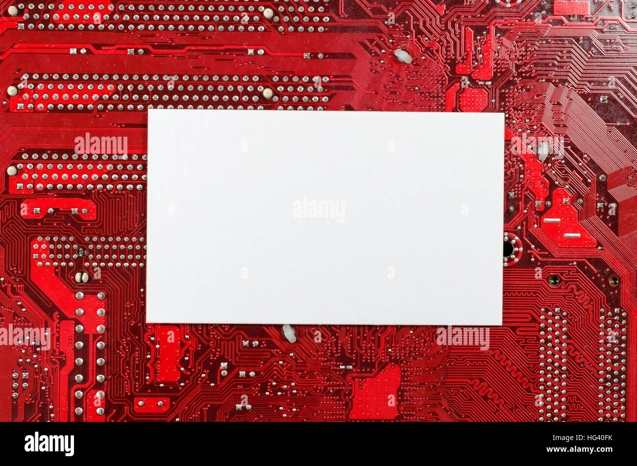 Red old dirty computer circuit board Stock Photo - Alamy