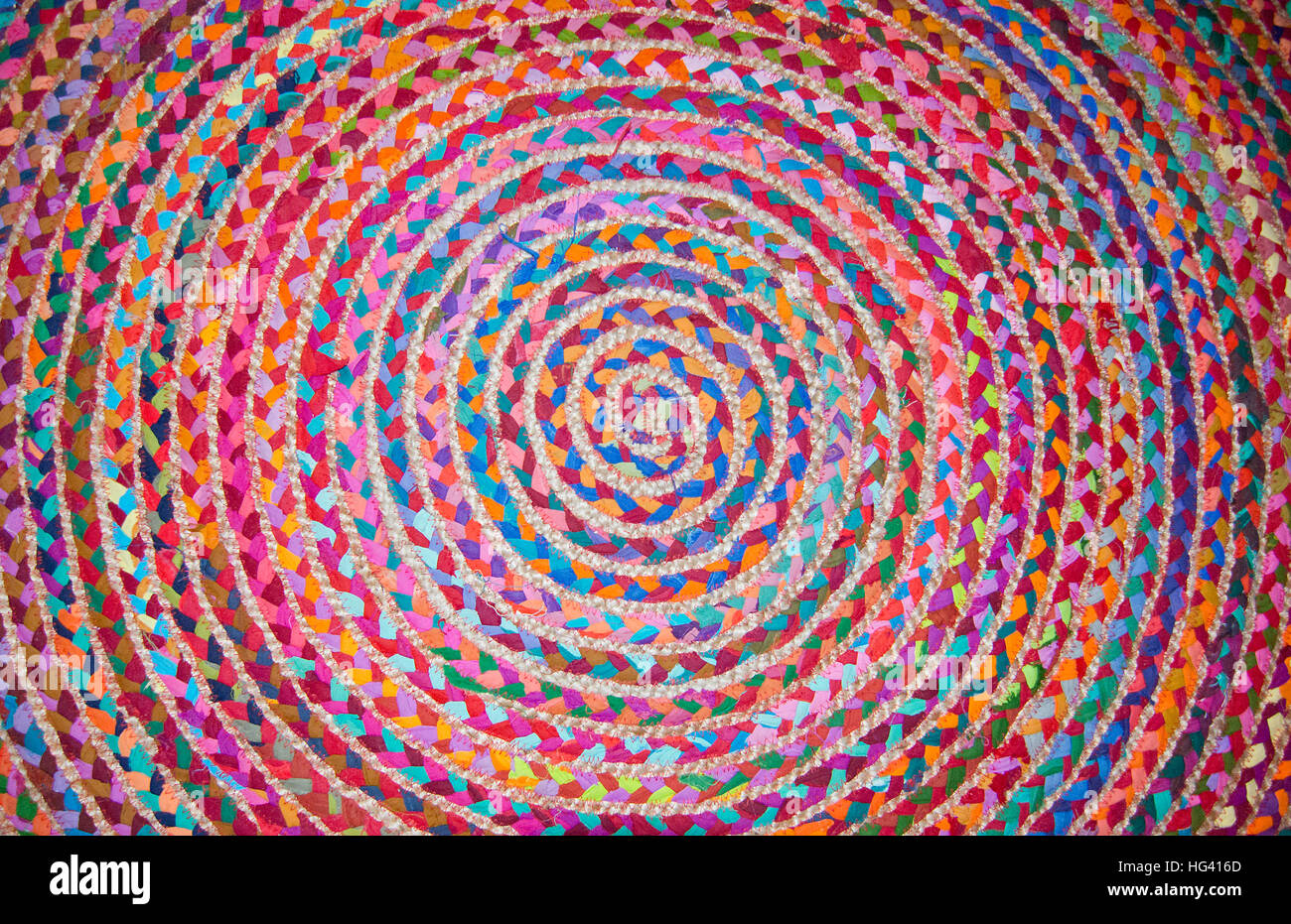 Colorful circular round fabric woven carpet pattern background Stock ...