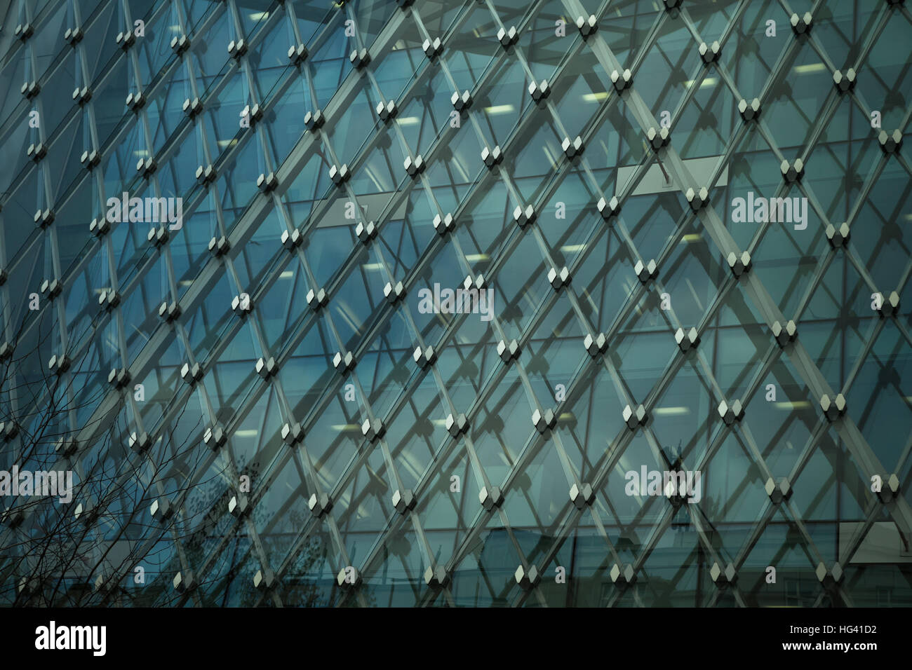 exterior of modern glass business center Stock Photo - Alamy