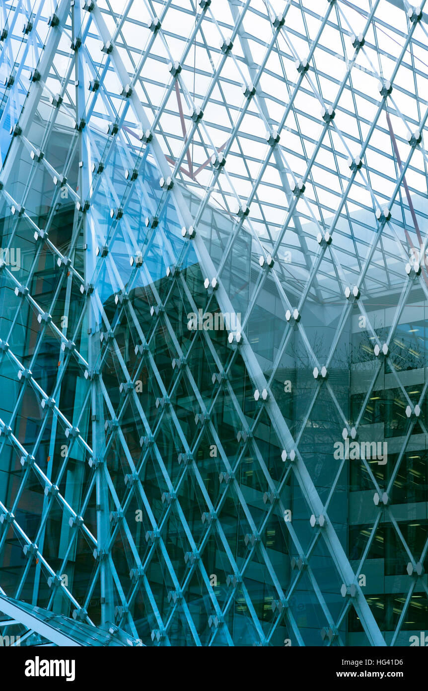 exterior of modern glass business center Stock Photo - Alamy