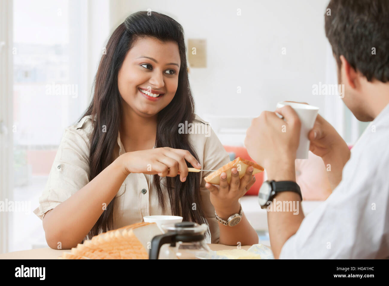 Two people breakfast hi-res stock photography and images - Alamy