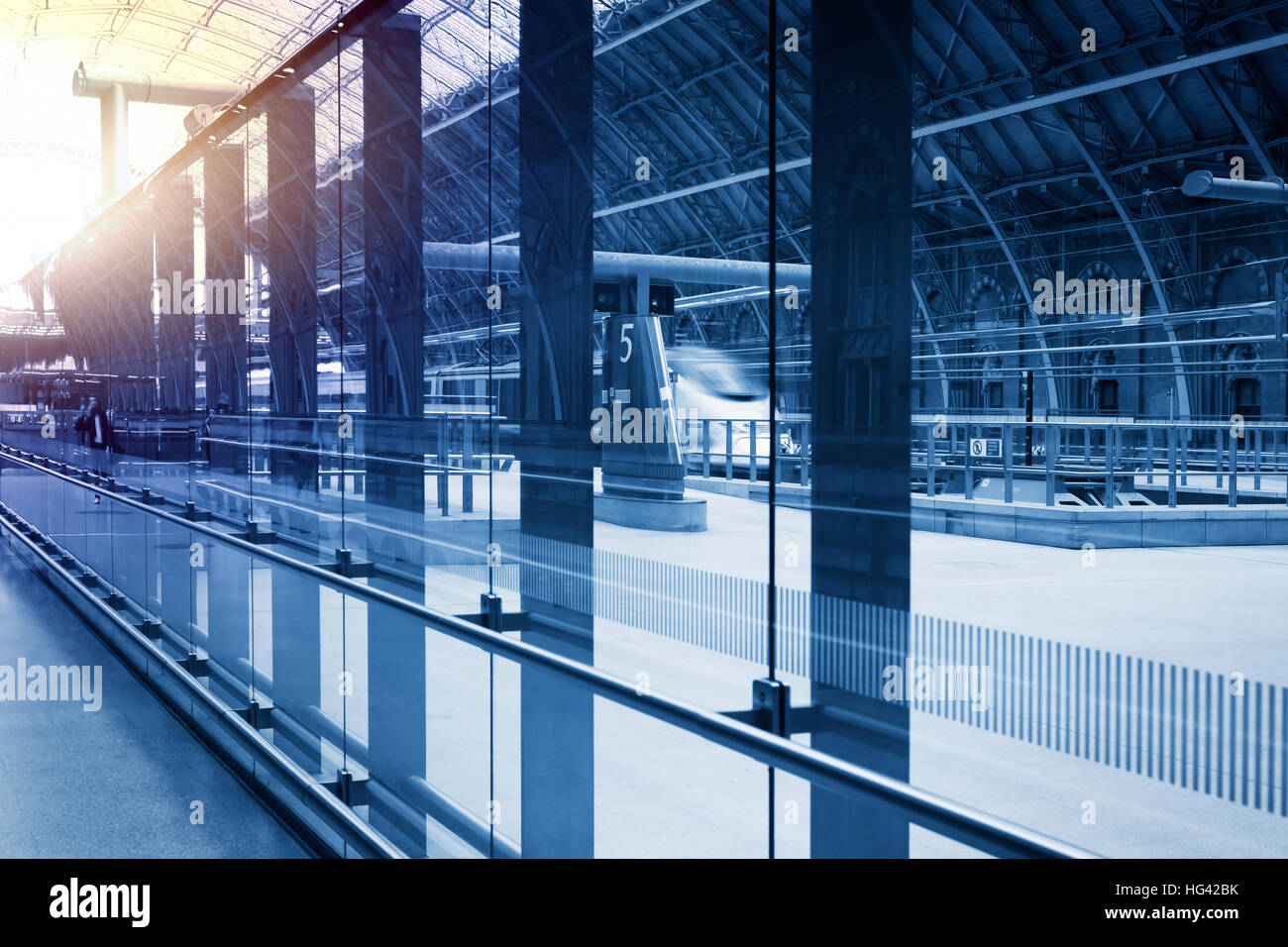 art modern railway station Stock Photo - Alamy