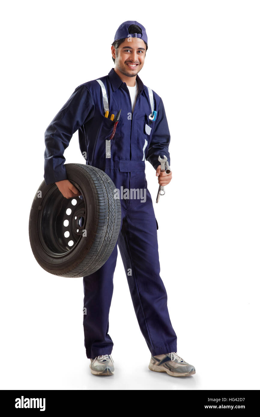 India car mechanic portrait hi-res stock photography and images - Alamy