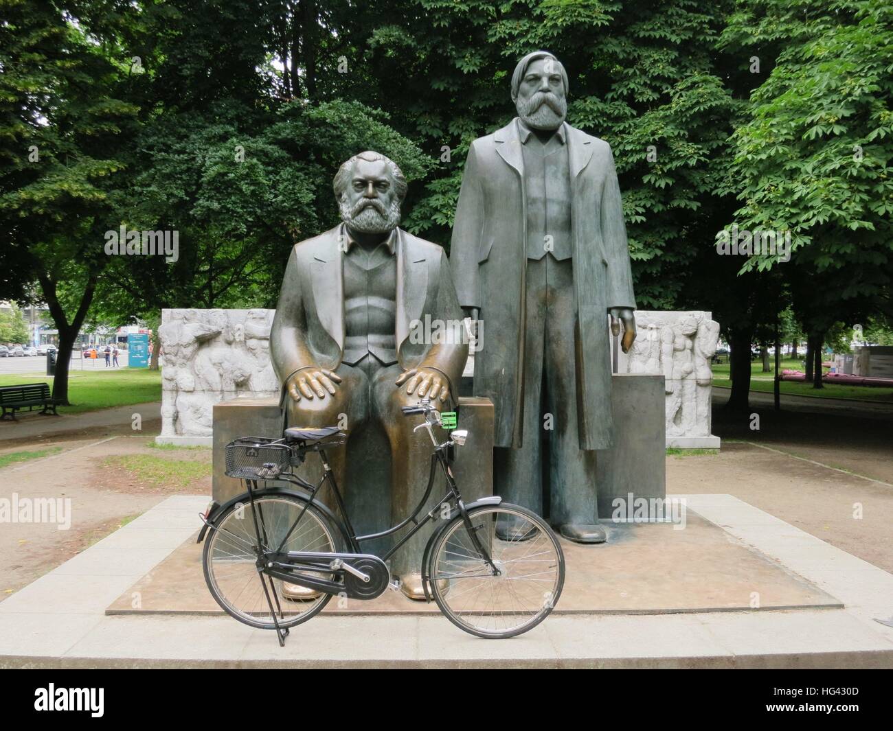 Monument showing Karl Marx and Friedrich Engels in Berlin - Germany ...