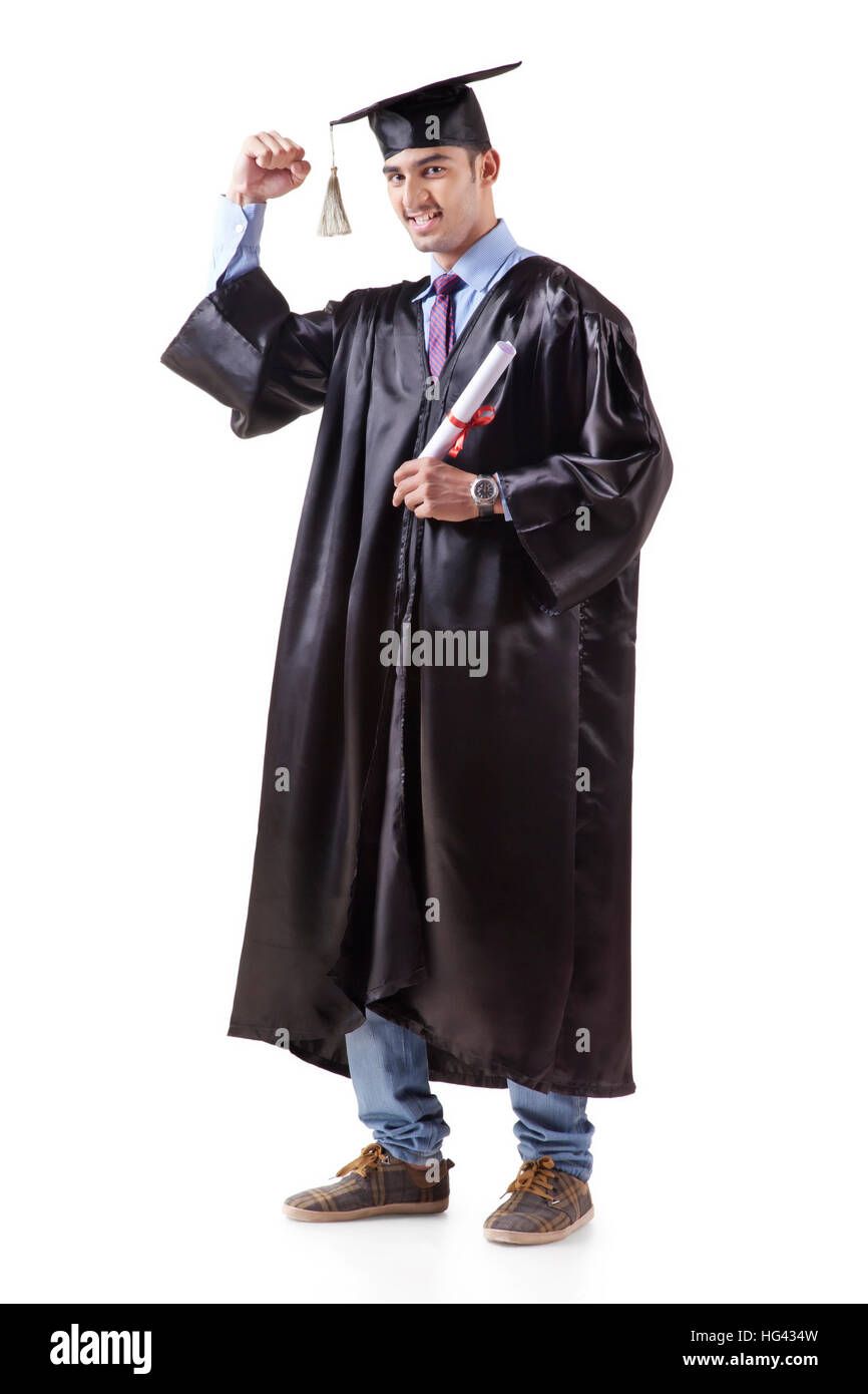 Portrait man wearing graduation cap hi-res stock photography and images ...