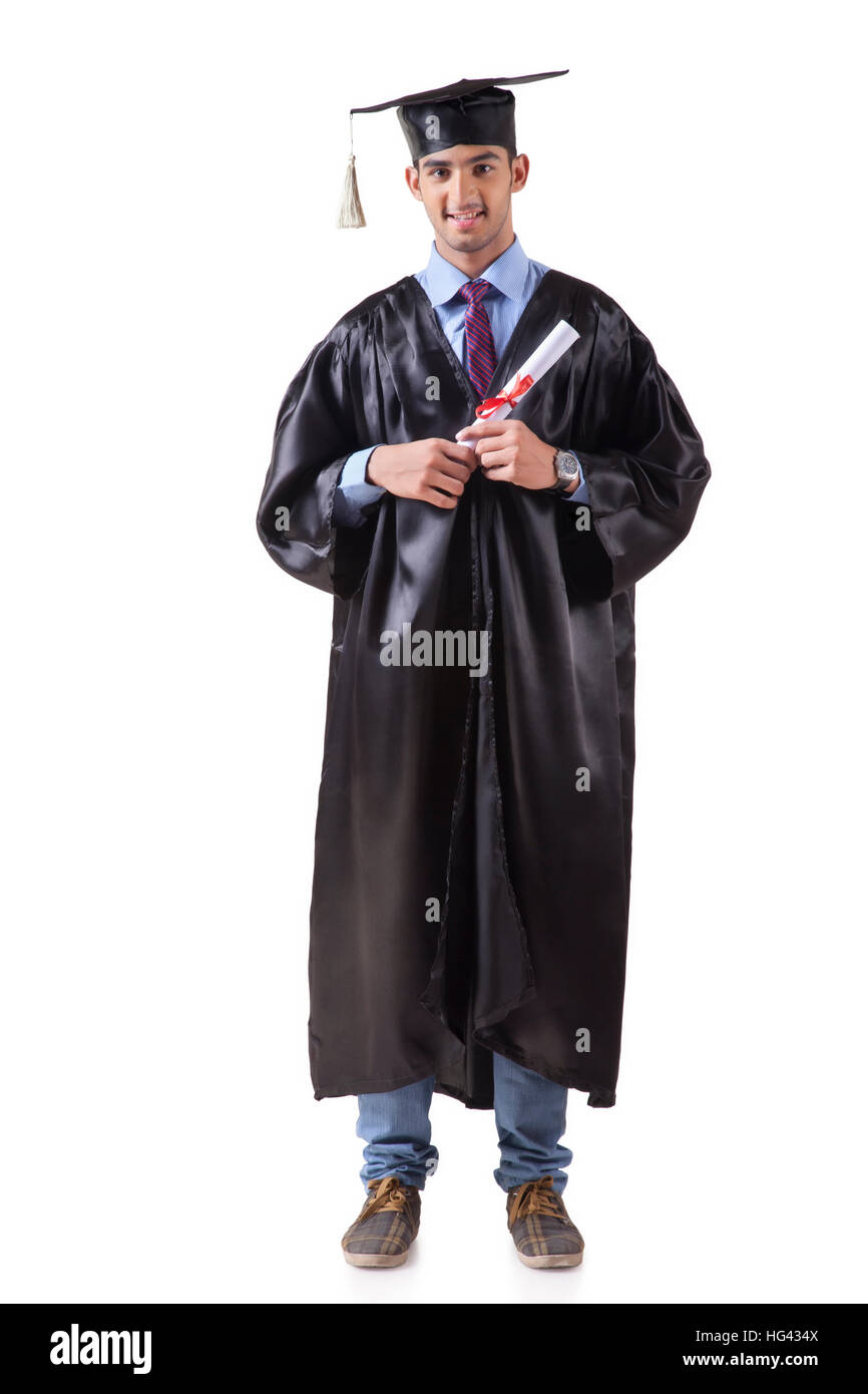 Graduate male student wearing Cut Out Stock Images & Pictures - Alamy