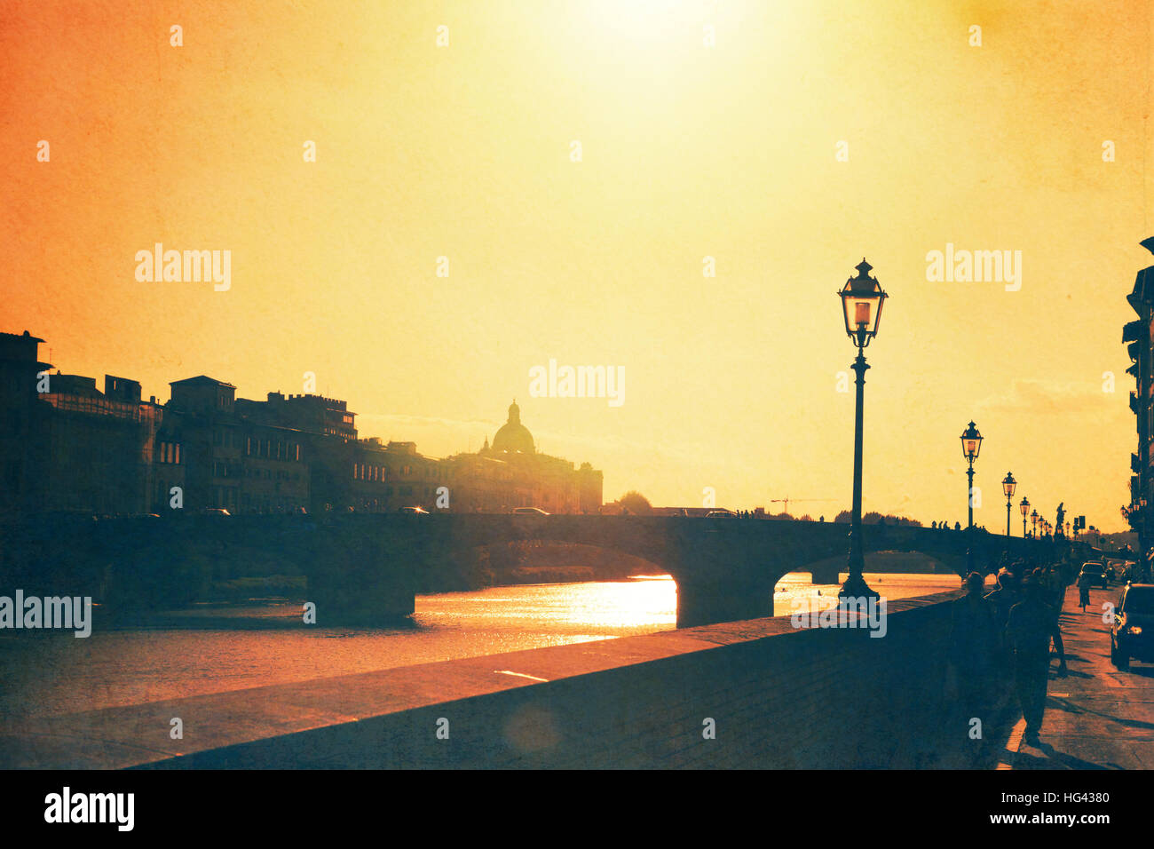 Art pictures of Italy - Florence - artistic retro style Stock Photo - Alamy