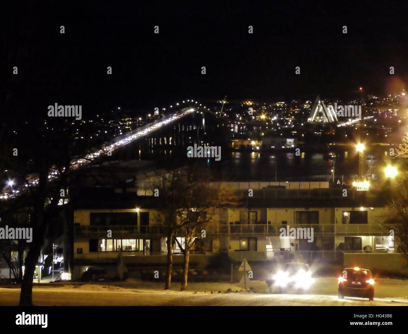 polar night in Tromso, december 2016 | usage worldwide Stock Photo - Alamy