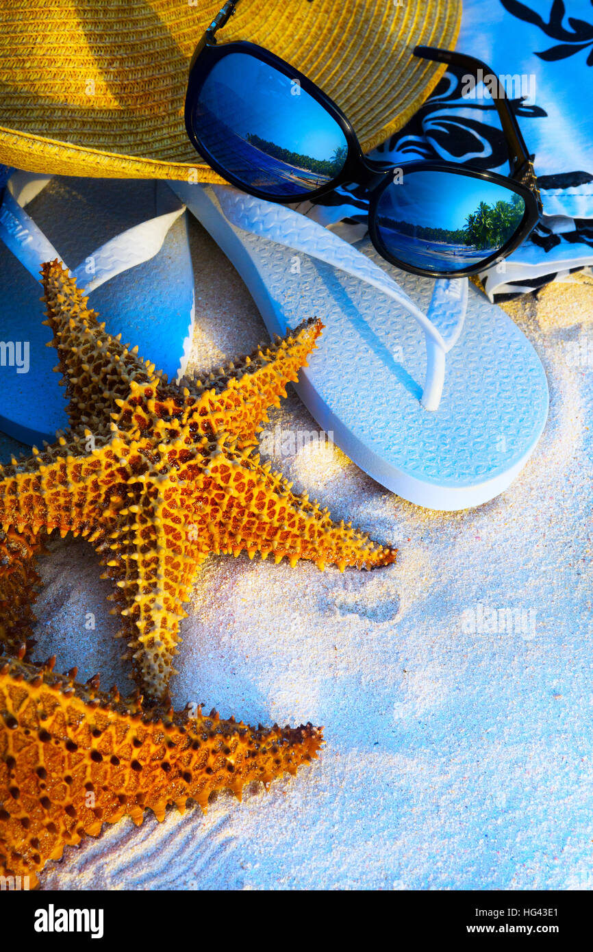 Art Summer holidays sea beach background Stock Photo - Alamy