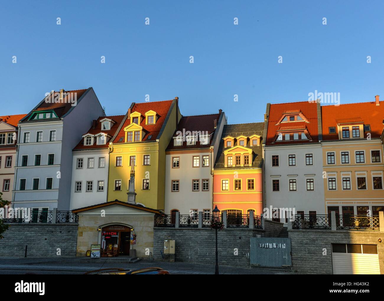 Evening light above house facades, Zgorzelec, Aug. 19, 2016. | usage ...