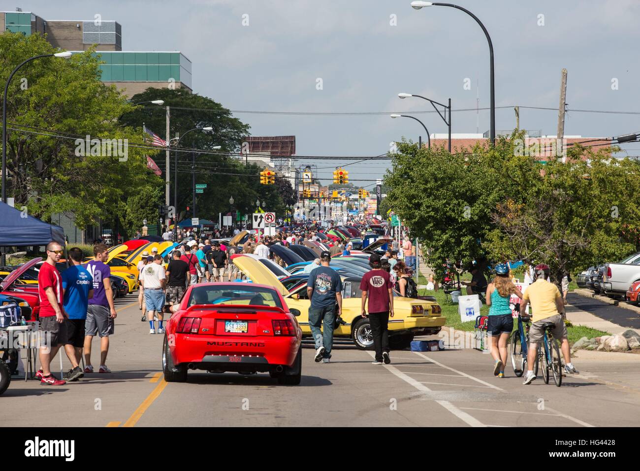 Mustang Alley on Ferndale Dream Cruise, USA, Aug.20, 2016. | usage ...