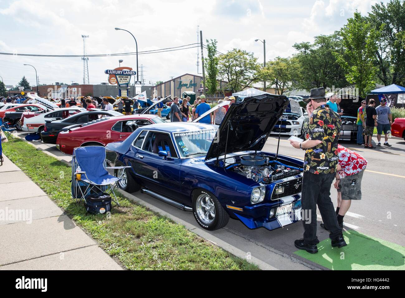 Mustang Alley on Ferndale Dream Cruise, USA, Aug.20, 2016. | usage ...