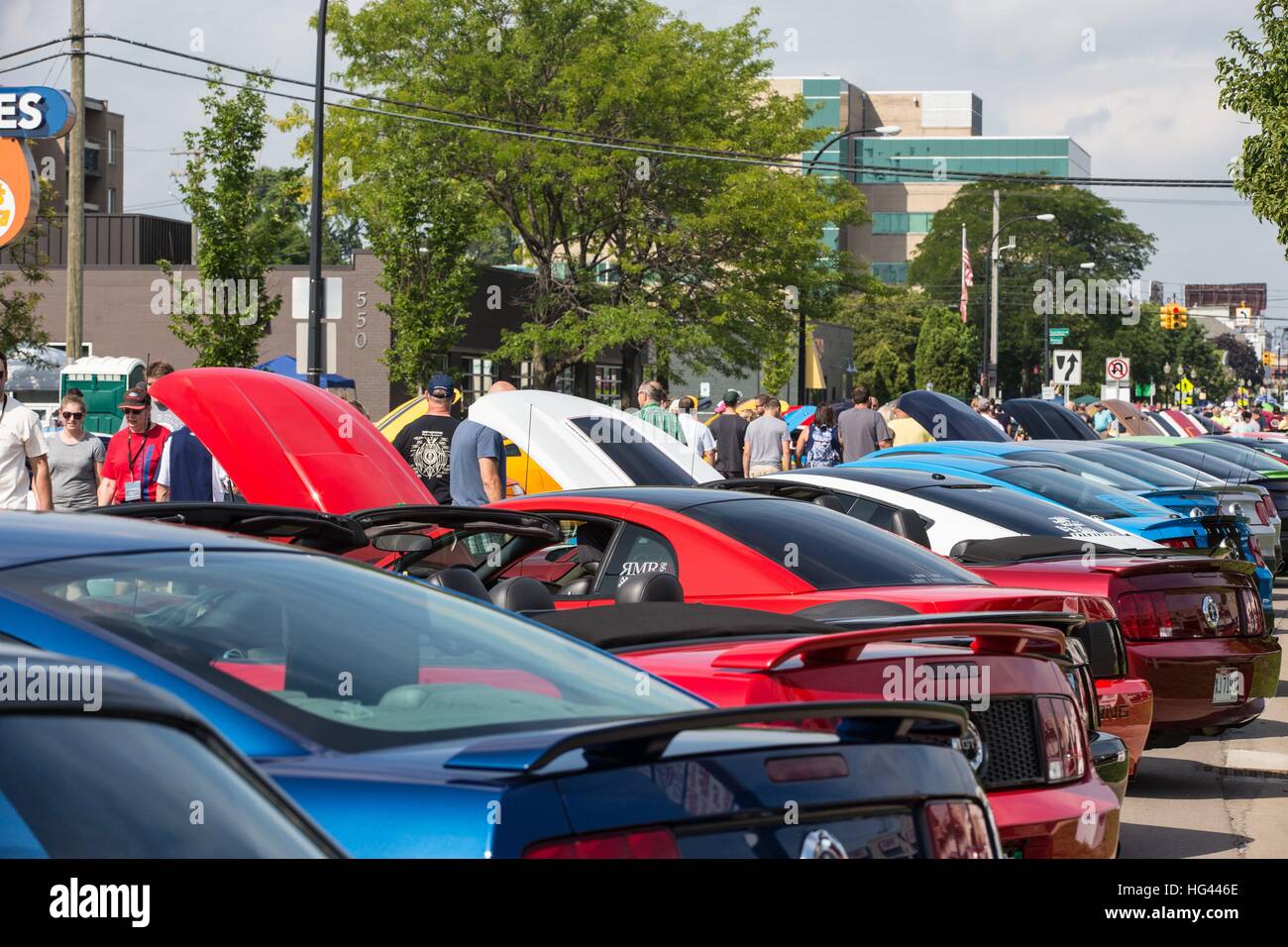 Mustang Alley on Ferndale Dream Cruise, USA, Aug.20, 2016. | usage ...