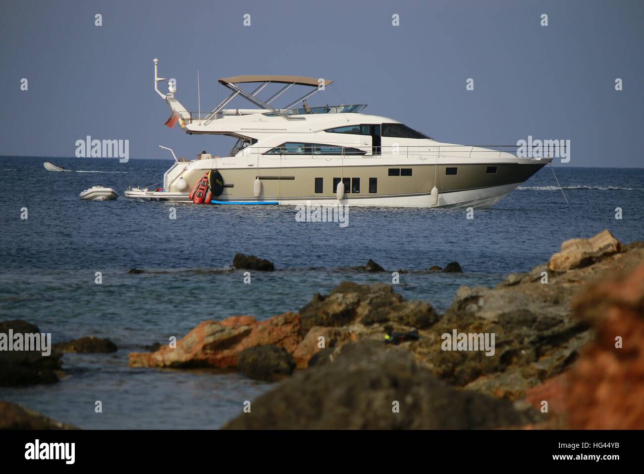 a luxury yacht, Ibiza, Spain. | usage worldwide Stock Photo - Alamy