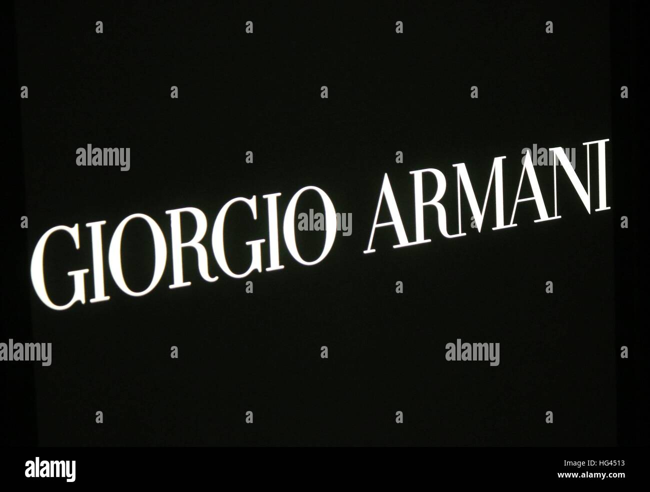 the "Giorgio Armani" logo. | usage worldwide Stock Photo - Alamy