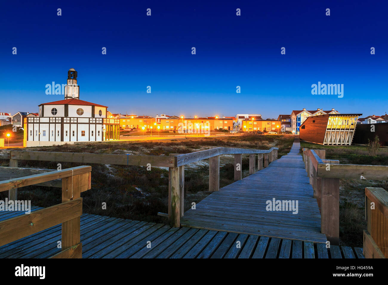Costa Nova do Prado by night Stock Photo - Alamy