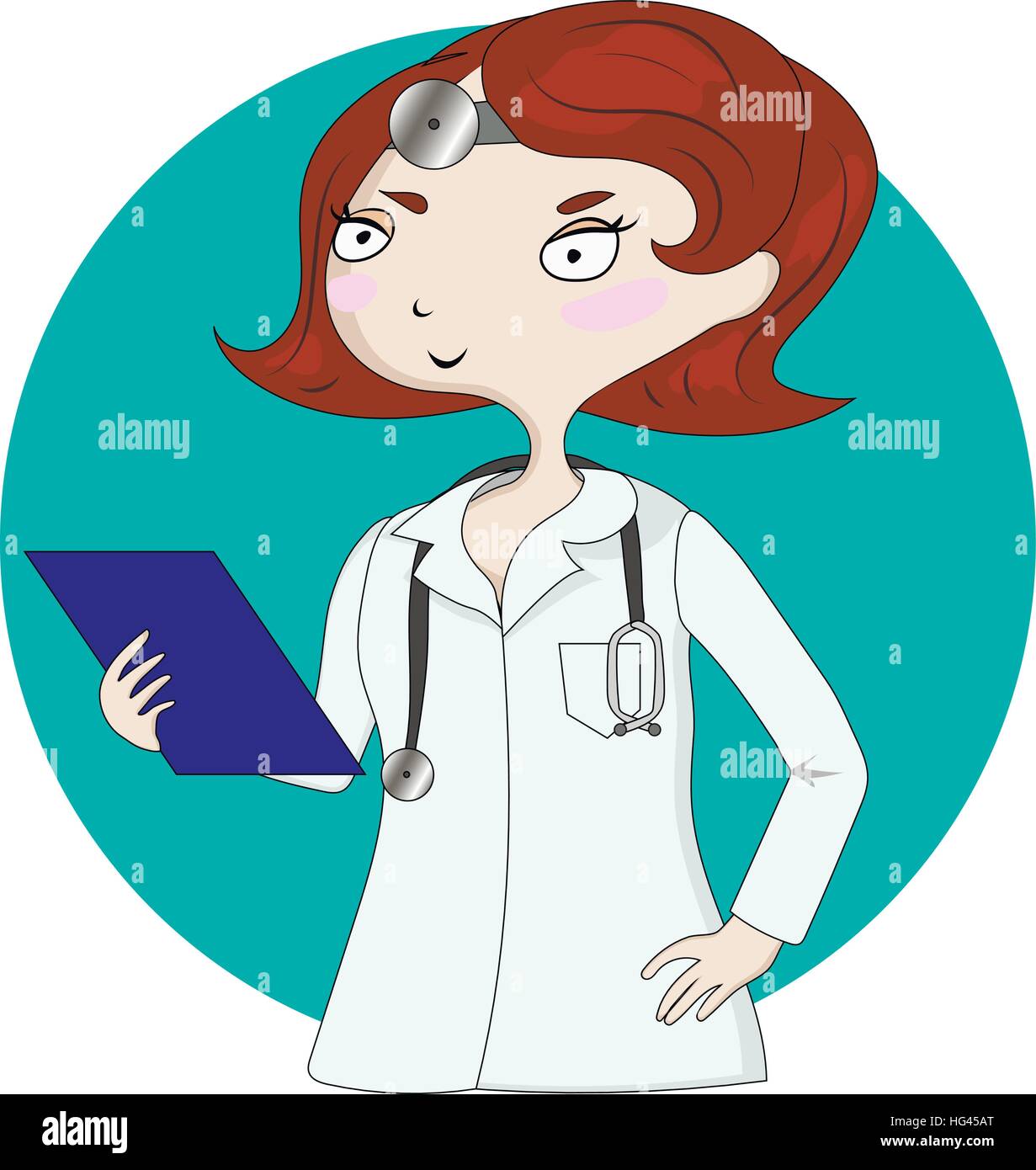 Young pretty female doctor Stock Vector Image & Art - Alamy