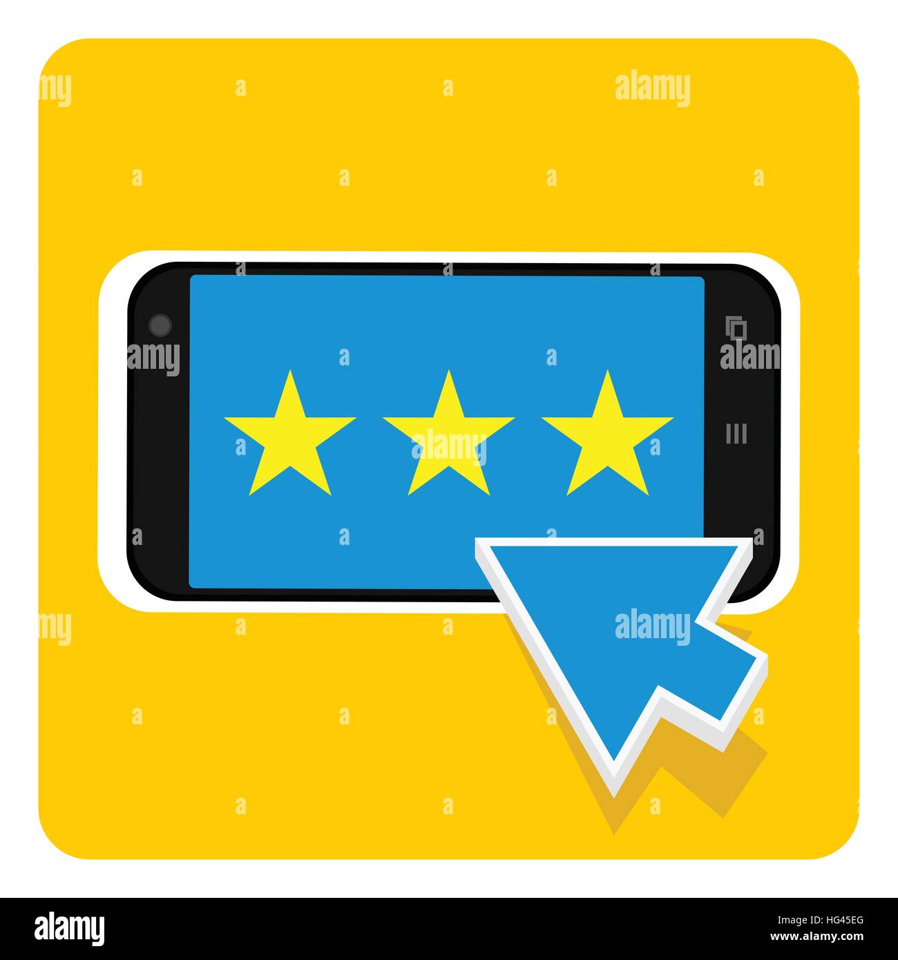 simple rating select on smartphone Stock Vector Image & Art - Alamy