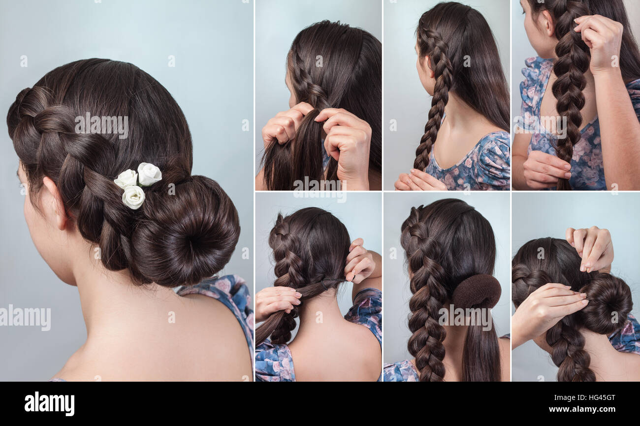 Braid Bun Hairstyles Tutorial