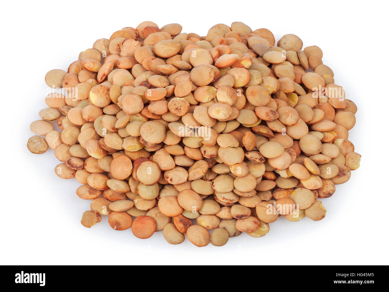 pile of green dry lentils isolated on white background Stock Photo - Alamy