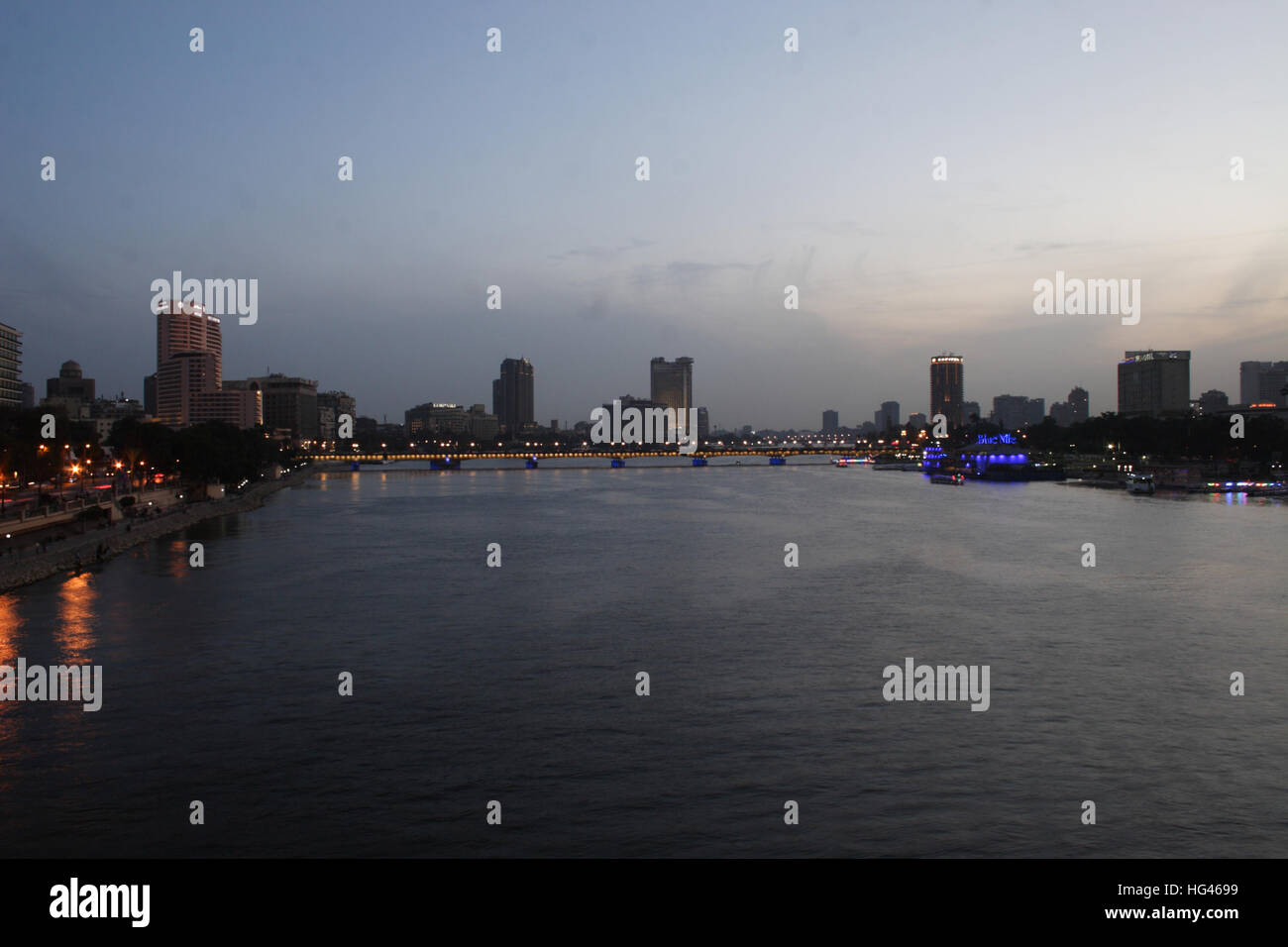 Sunset on the Nile, Cairo, Egypt Stock Photo - Alamy
