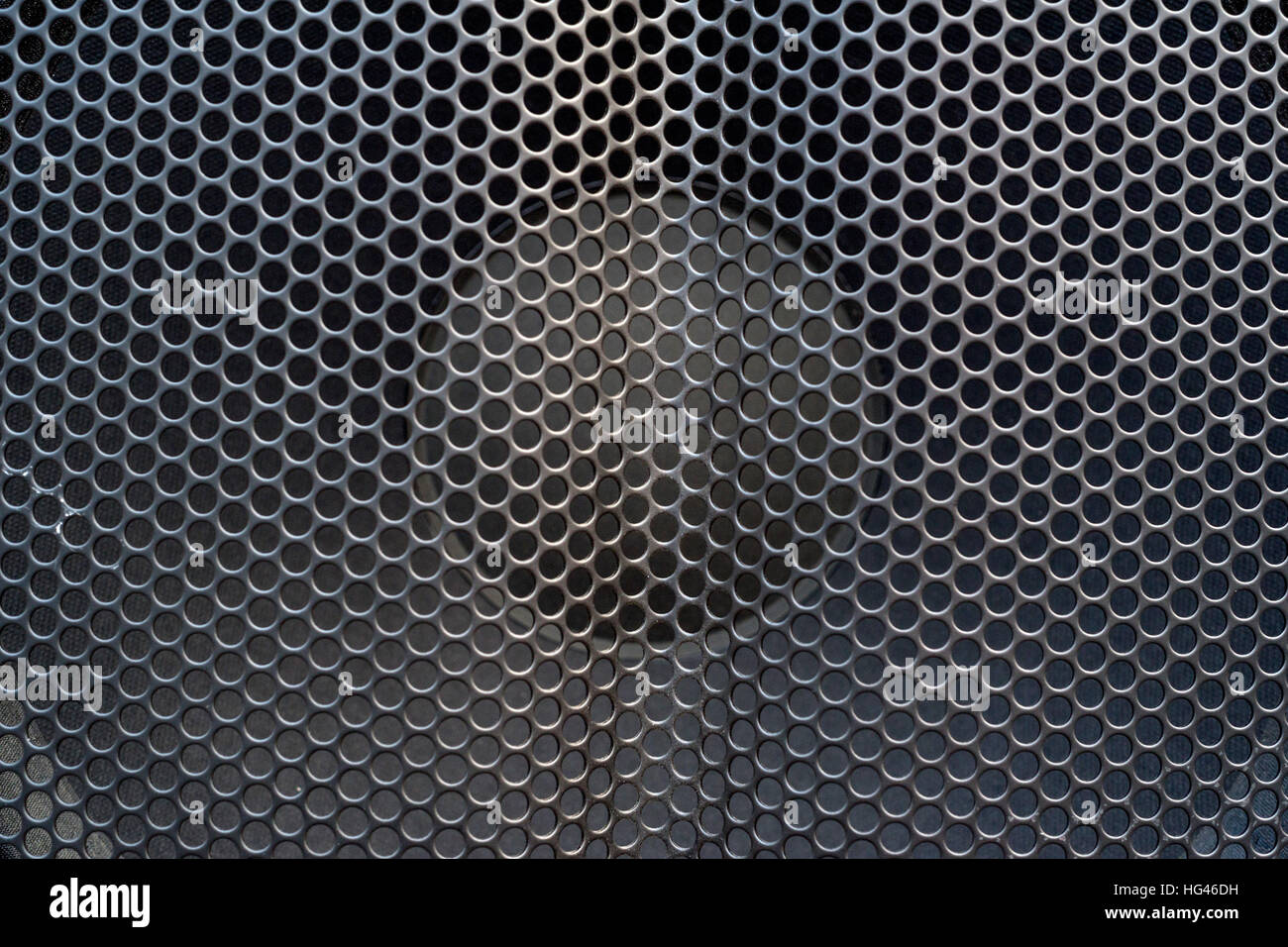 Close-up of black metal reticulated cells industrial background Stock ...
