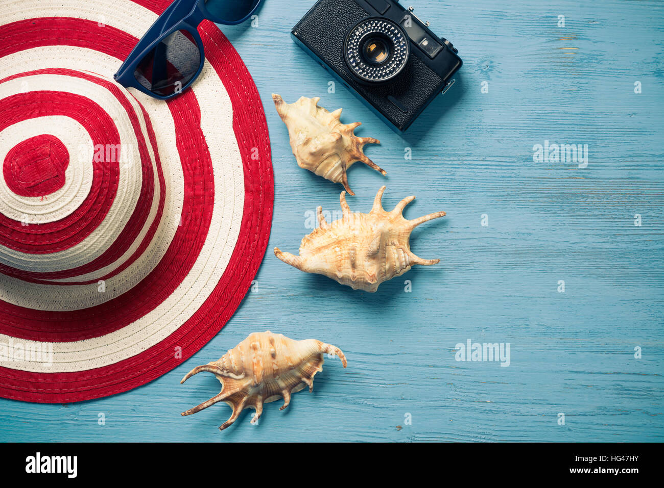 Summer objects for vacation Stock Photo - Alamy