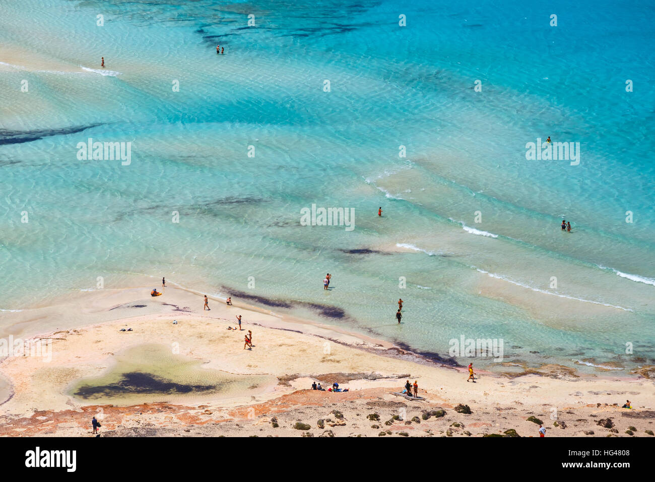Crete, Greece - 24 May, 2016: Unidentified people sunbathing and ...