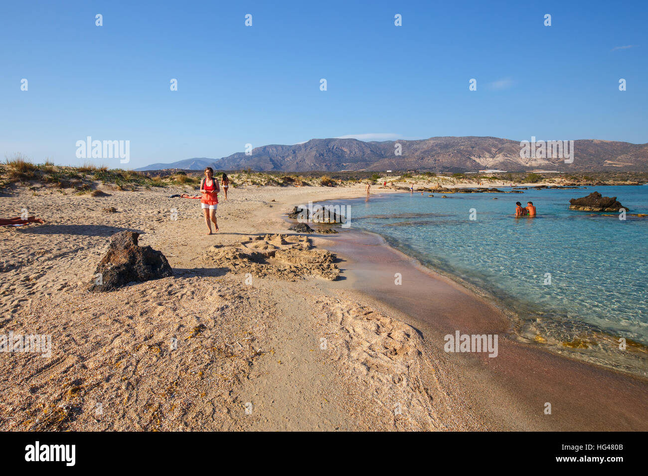 Beauty elafonissi beach in crete hi-res stock photography and images ...