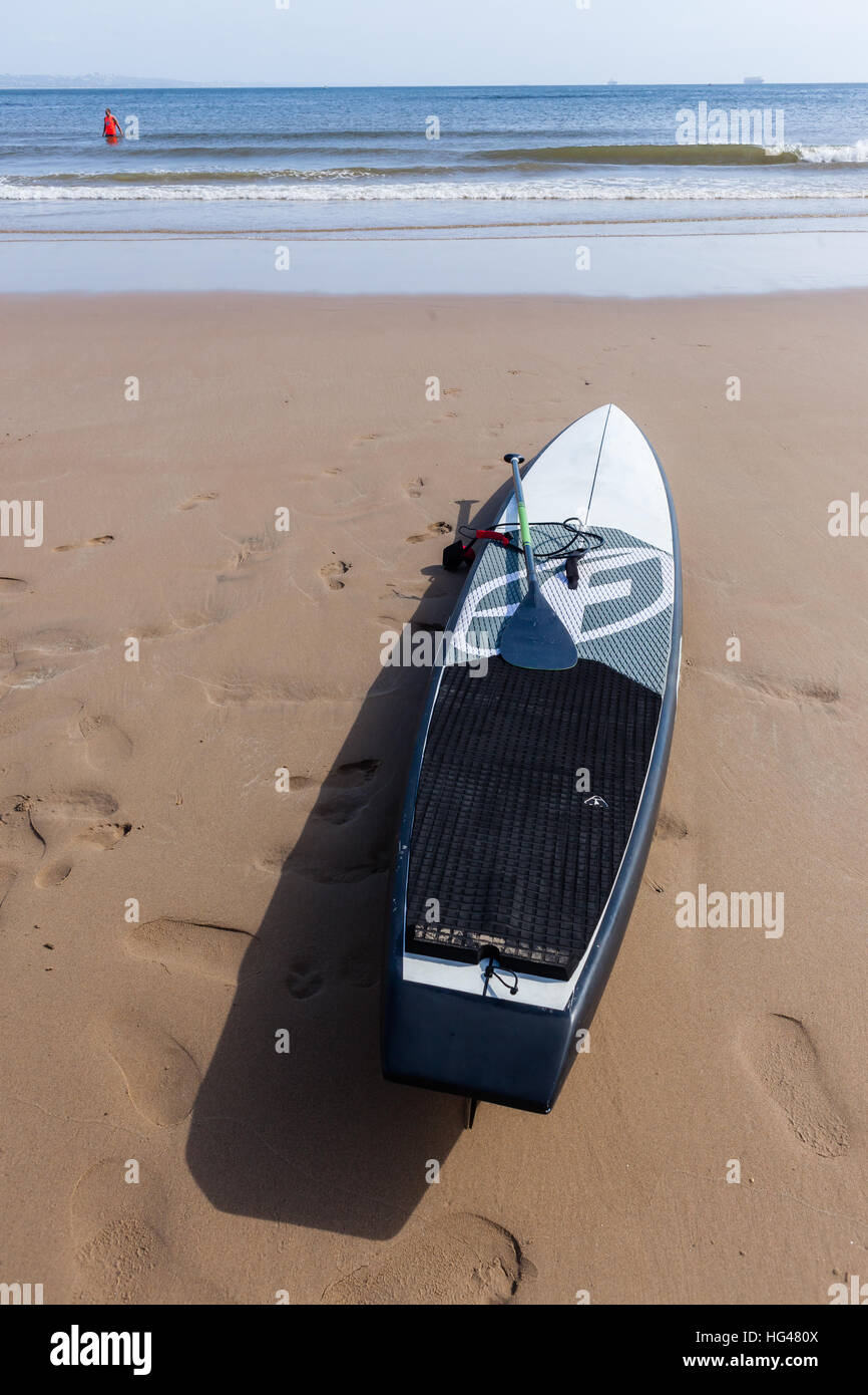 Paddle SUP board beach ocean landscape Stock Photo - Alamy