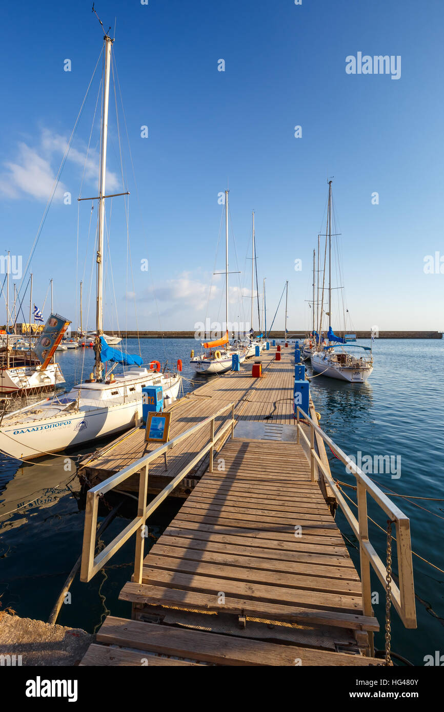 Chania, Crete - 23 Maj, 2016: Marina in Chania on Crete, Greece. Chania ...