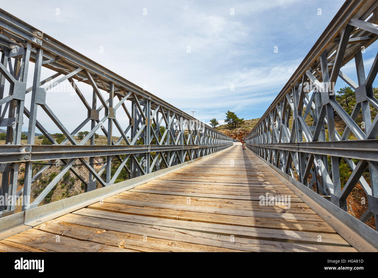 Aradena, Crete, 25 May, 2016: unidentified people visit famous truss ...