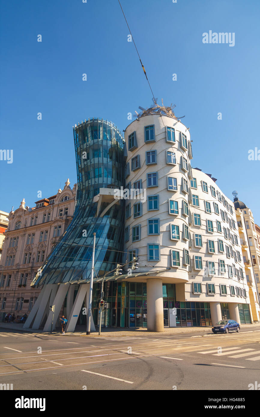 Prague, Czech Republic, September 20, 2011: Dancing House - modern ...