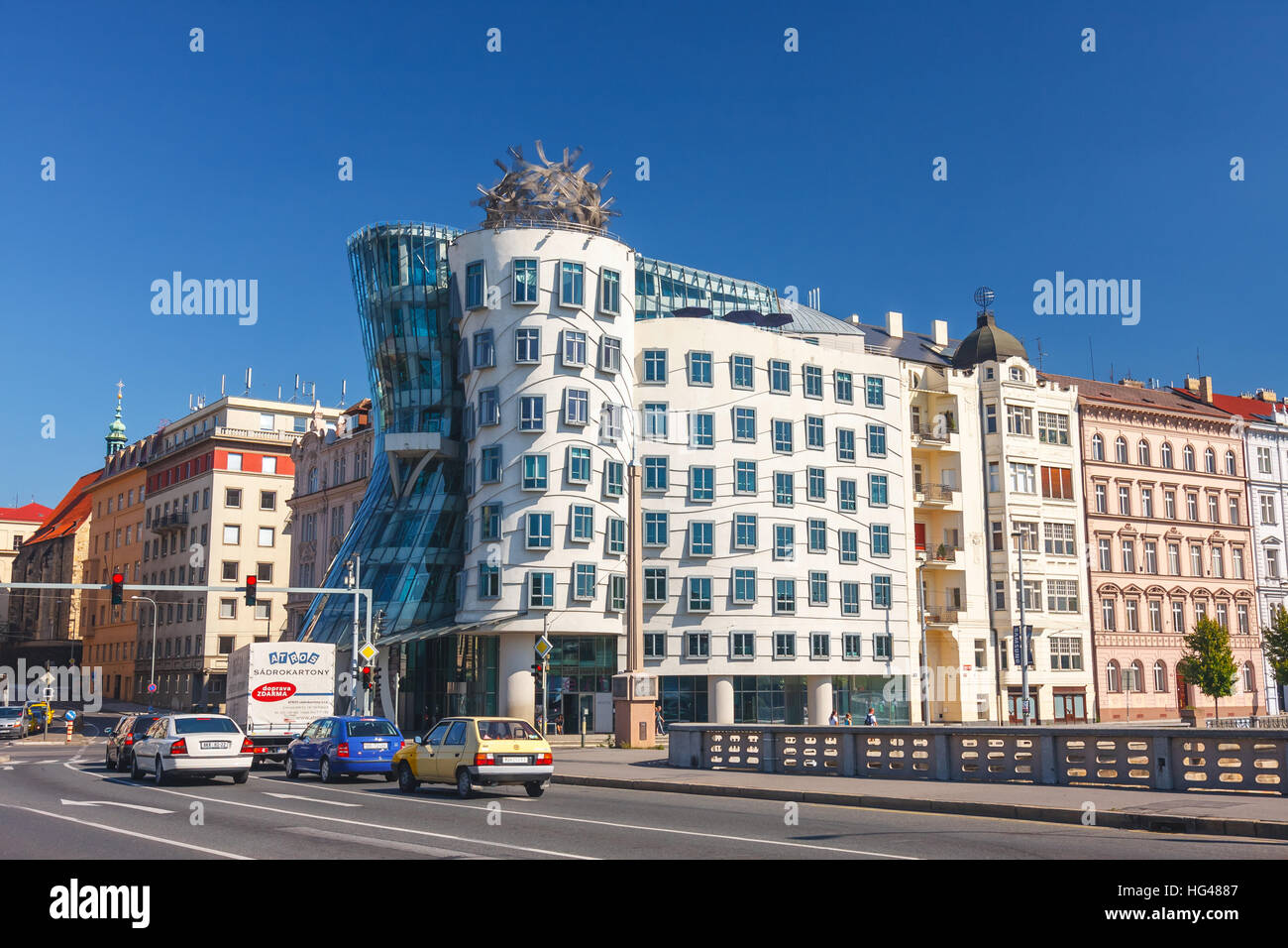 Prague, Czech Republic, September 20, 2011: Dancing House - modern ...