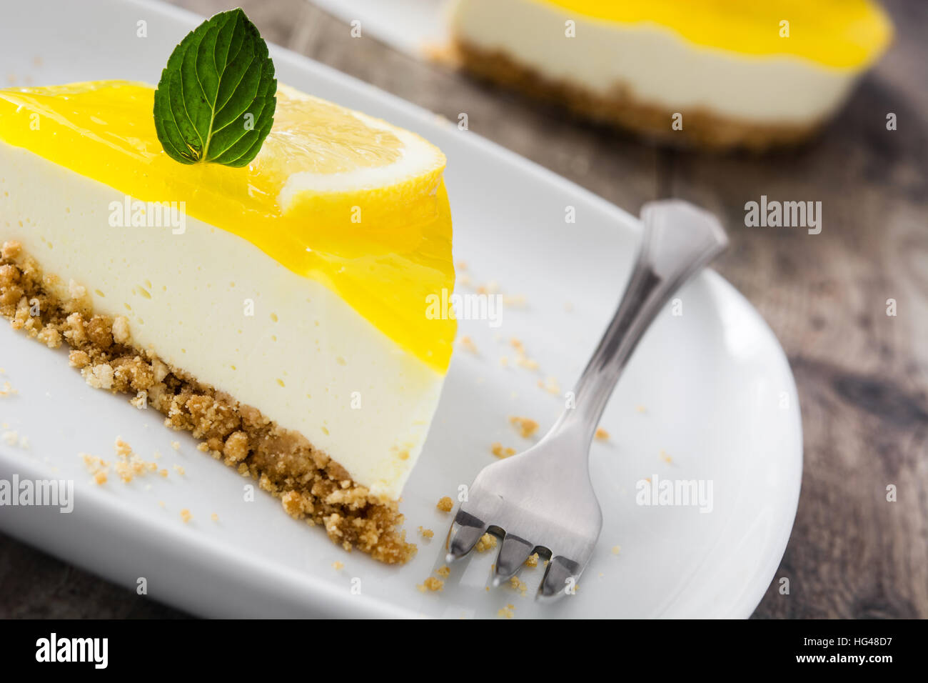 Lemon pie on wooden background Stock Photo - Alamy