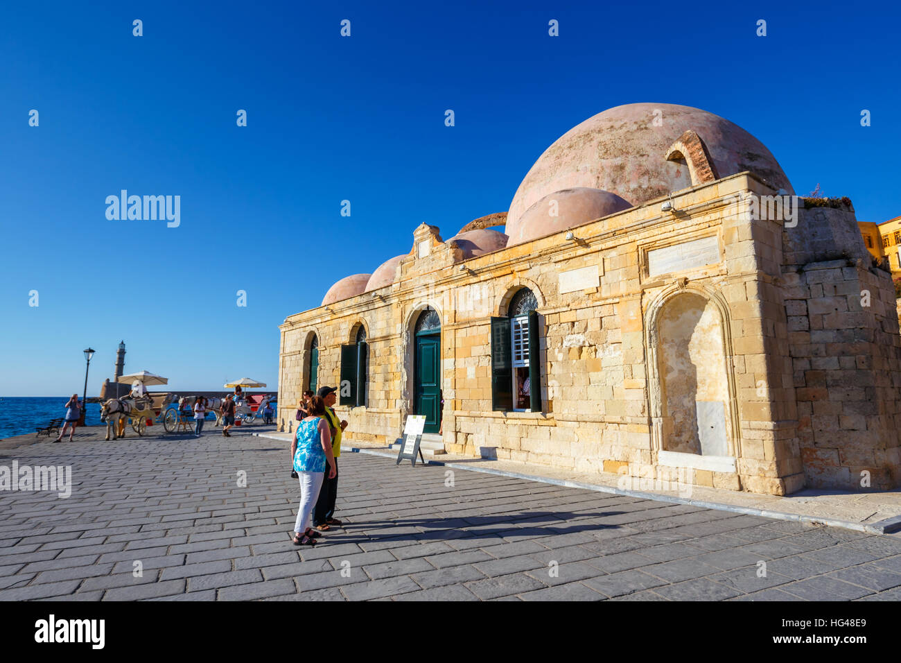 Chania, Crete - 23 Maj, 2016: View of Mosque of the Janissaries or ...