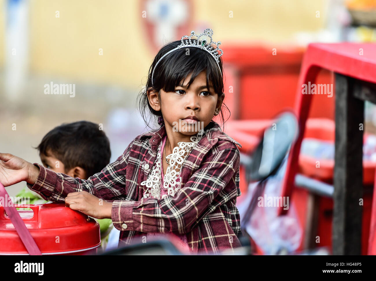 Children on the streets on the Cambodia Stock Photo - Alamy
