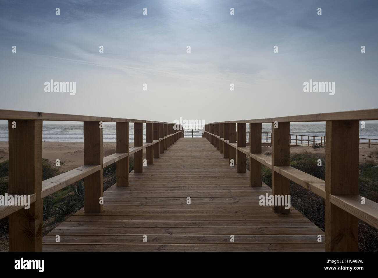 Wooden pathway beach hi-res stock photography and images - Alamy