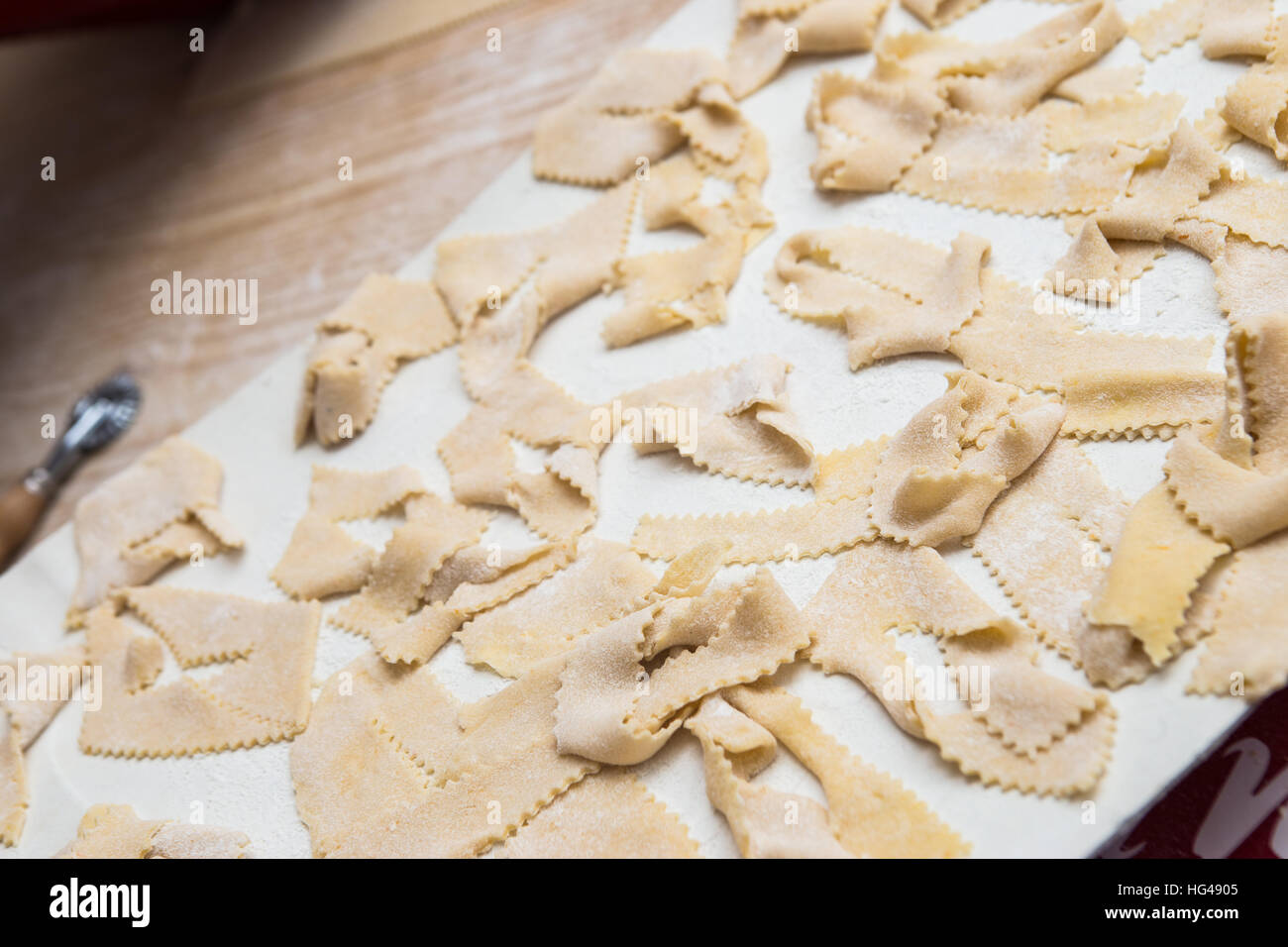 Chiacchere or crostoli , typical Italian pastry used during the ...